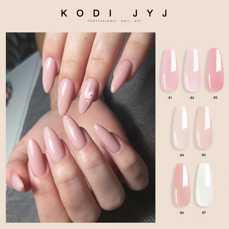 KODI JYJ 12ml Nude Natural Rubber Base Gel Nail Polish 7 Colors– KODI JYJ Official Store